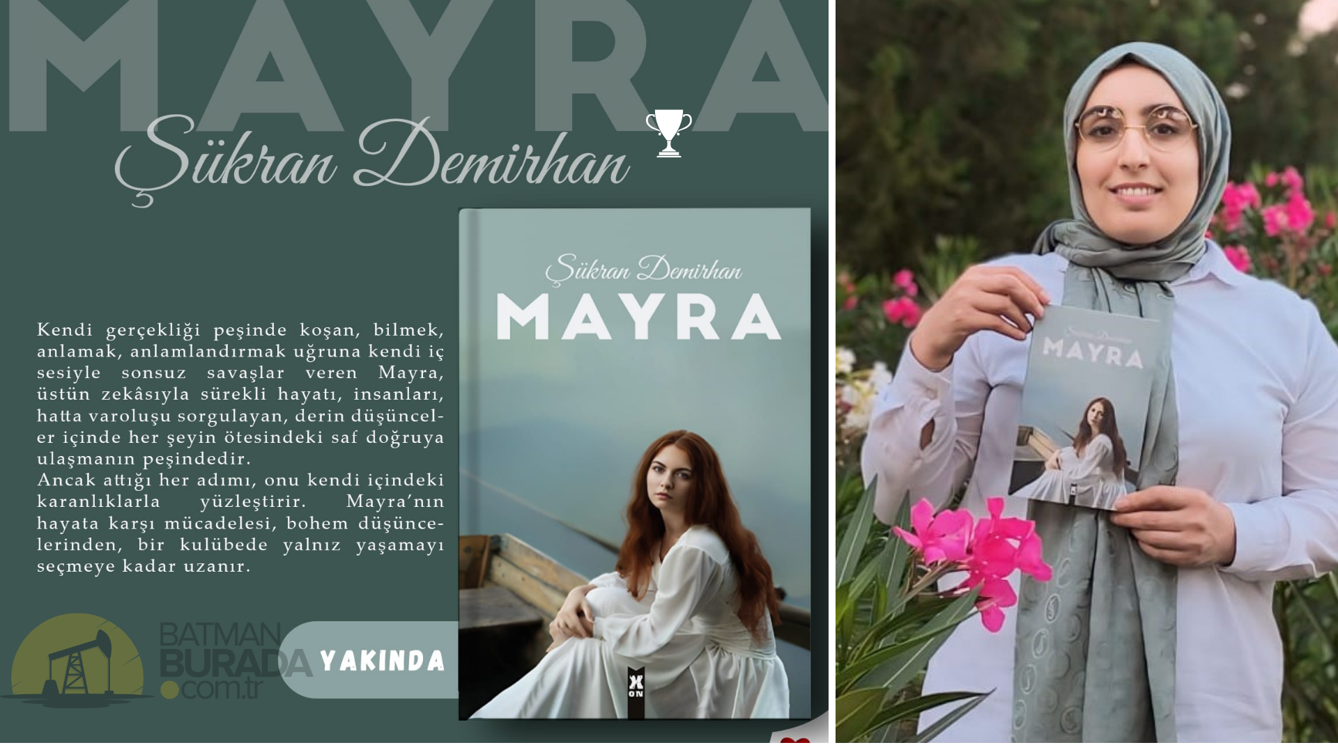 Batmanlı Yazar Şükran Demirhan'ın Onuncu Kitabı: "Mayra" • Batman Burada